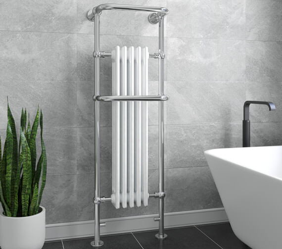 Vogue Regency Tall 500 x 1500mm Mildsteel Traditional Towel Rail Chrome ...