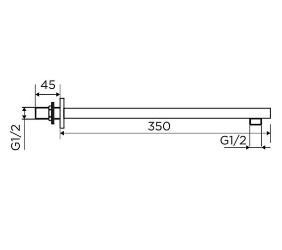 Niagara Observa Square Shower Arm - 9343
