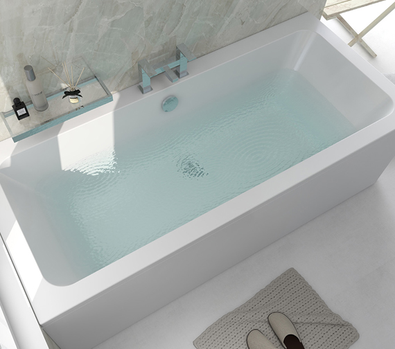 IMEX Quadro 1800 x 800mm White Double Ended Bath