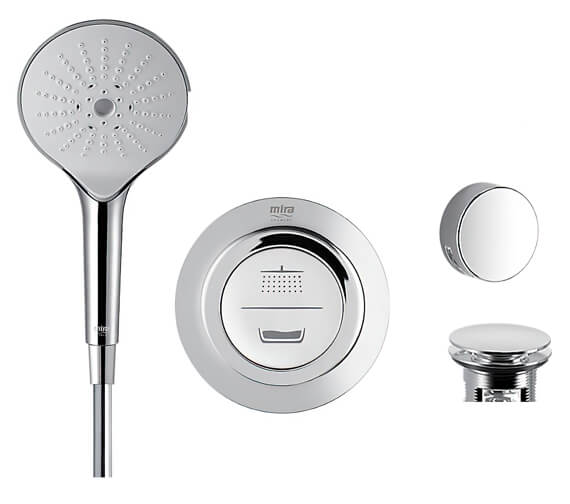 Mira Mode Chrome Dual Bath Filler And Shower Digital Mixer - Rear Fed ...