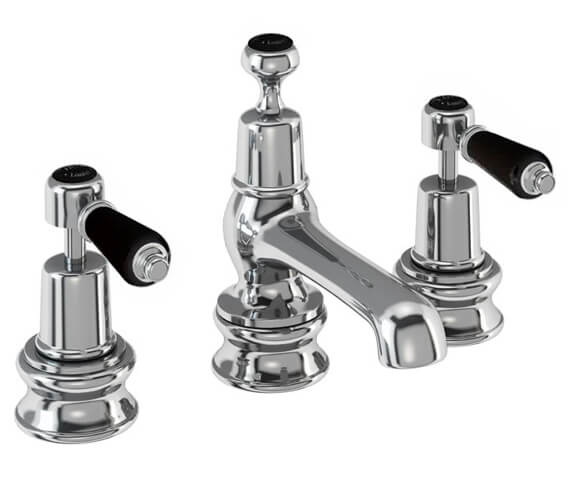 Burlington 3 Hole Kensington Handles Basin Mixer Tap With Waste And ...