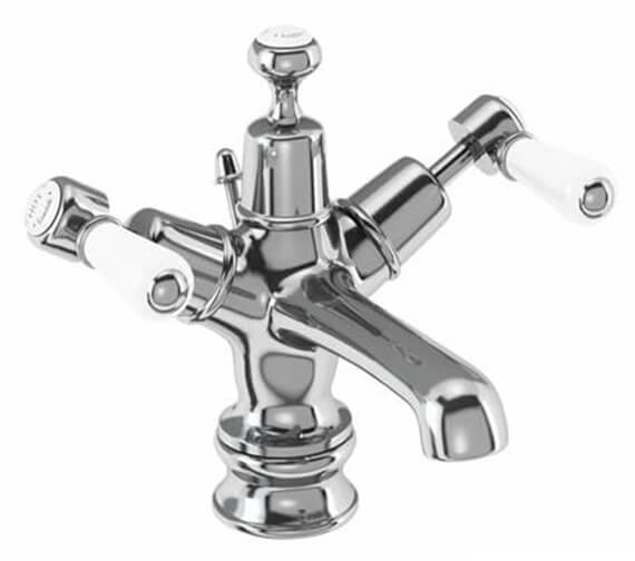 Burlington Kensington Handle Basin Mixer Tap With Waste And Regent Base