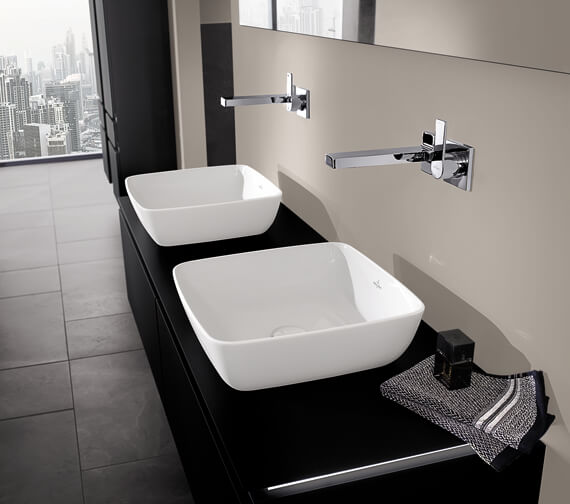 Villeroy And Boch Artis 410mm White Alpin Square Surface Mounted Washbasin