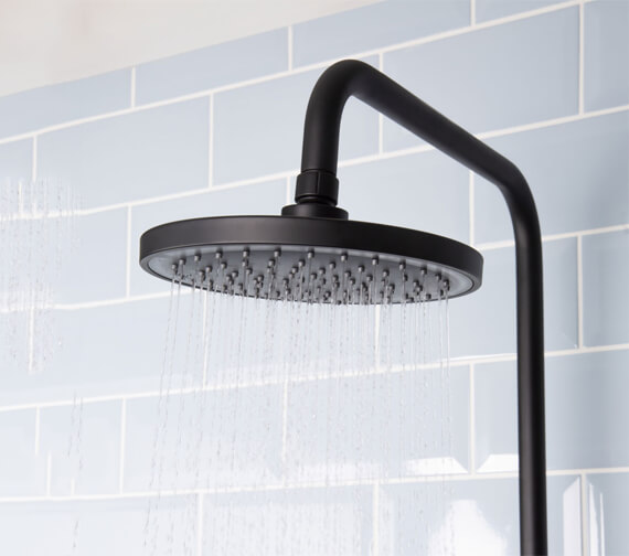 Bristan Buzz Black Finish Thermostatic Bar Shower With Rigid Riser