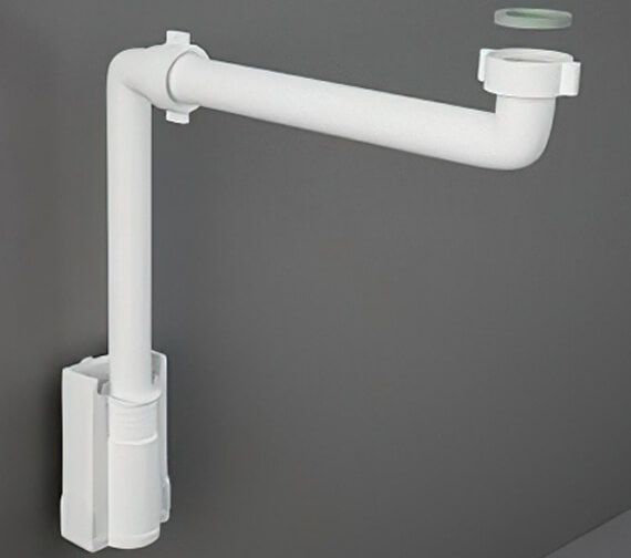 RAK Duo Alpine White Plastic Bottle Trap For Vanity - BTRWBPPR022