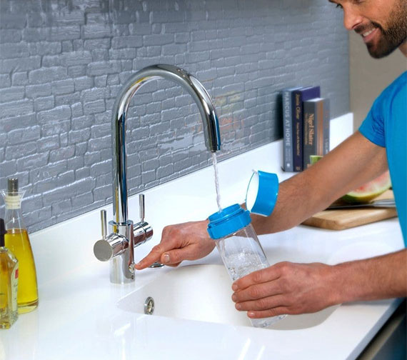 Insinkerator 4N1 Touch J Shape Steaming Hot Water Tap With NeoTank And ...