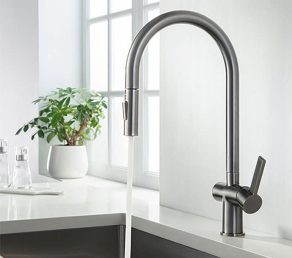 QS Basics VOX Single Lever Pull-Out Kitchen Sink Mixer Tap