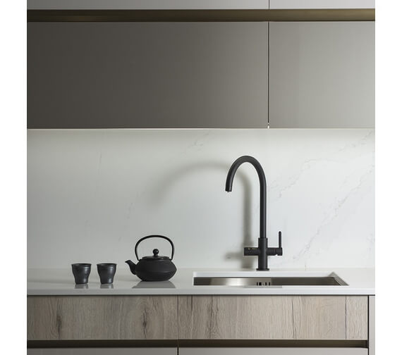 Abode Prothia 3 In 1 Swan Spout Slimline Monobloc Boiling Kitchen Sink ...