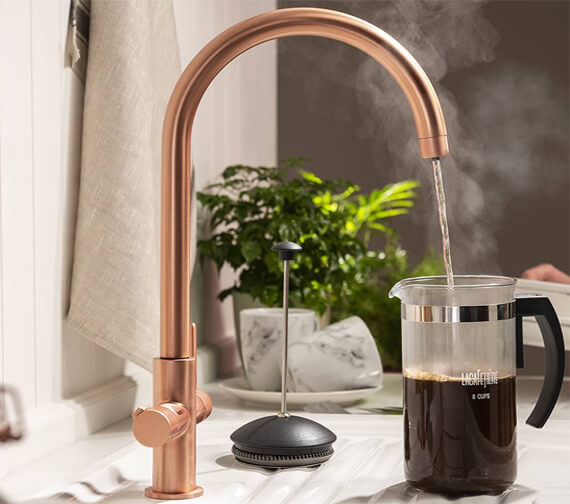 Abode Prothia 3 In 1 Swan Spout Slimline Monobloc Boiling Kitchen Sink ...