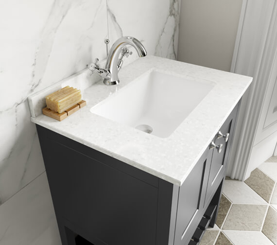 Hudson Reed Bexley Floor-Standing 2 Door Unit And 1 Tap Hole Marble Top ...