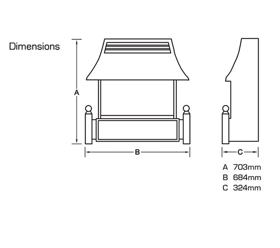 Flavel Renoir Traditional Outset Living Flame Effect Gas Fire - FRECN0EN