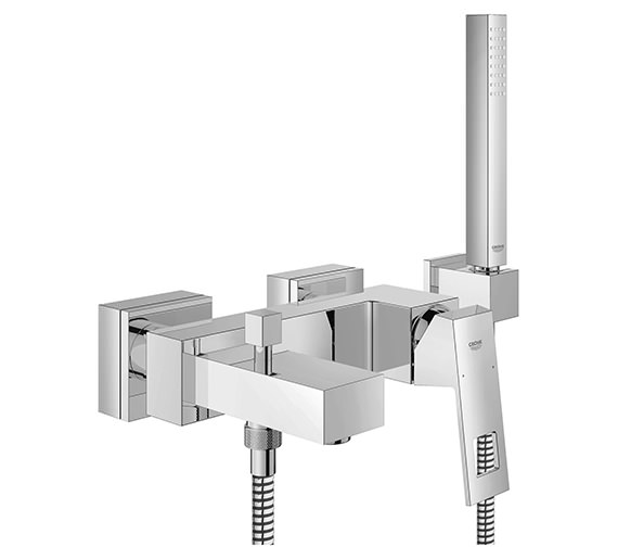 Grohe Eurocube Wall Mounted Single Lever Chrome Bath Mixer Tap With ...