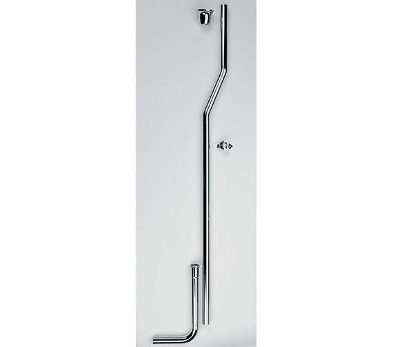 Imperial High Level Flush Pipe With Shroud And Clip Chrome