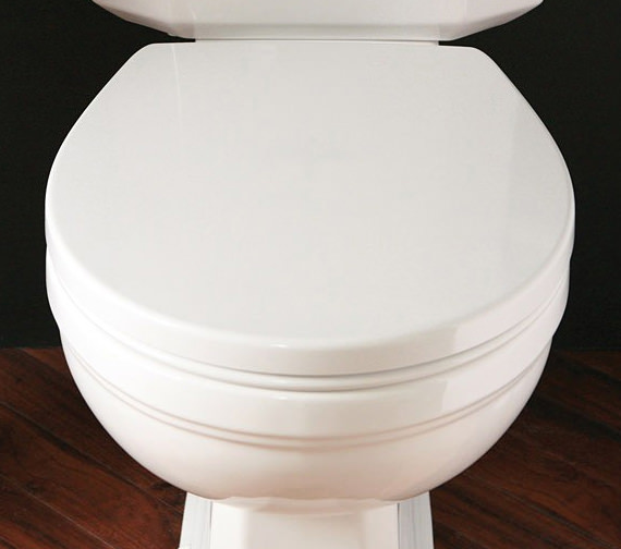 Silverdale Acrylic White Soft Close Luxury WC Seat - BCSEACHHWHISC.